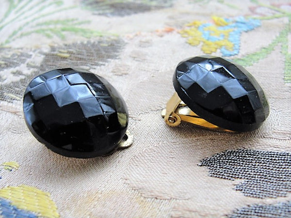 Jet earrings vintage store